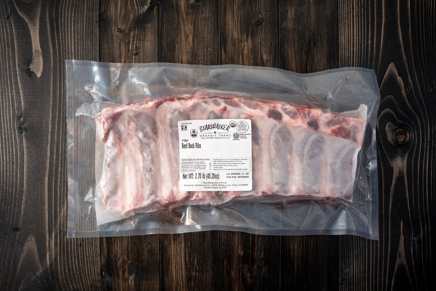 Beef Rack Ribs, Organic Grass Fed – StarWalker Organic Farms